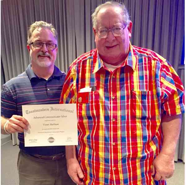 Congratulations to Victor Mattison – Advanced Communicator Silver Award